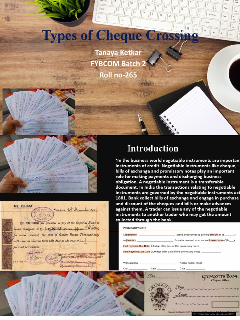 Cheque Crossing Explained | PDF | Negotiable Instrument | Cheque