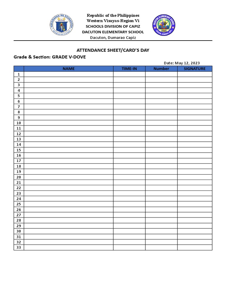 Attendance Sheet Pta Assembly Meeting | PDF Attendance Sheet Pta Assembly Meeting | PDF