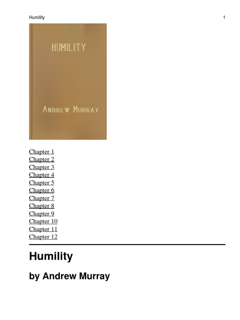 (Andrew Murray) Humility | Download Free PDF | Humility | Jesus