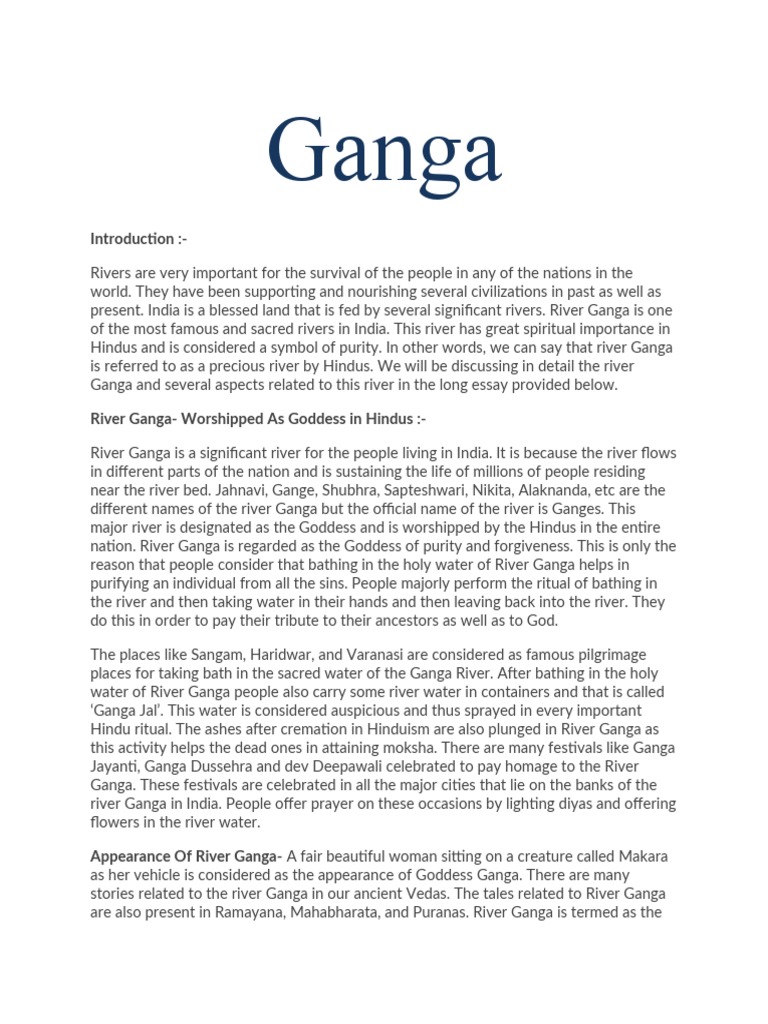 Brief Description On Ganga | PDF