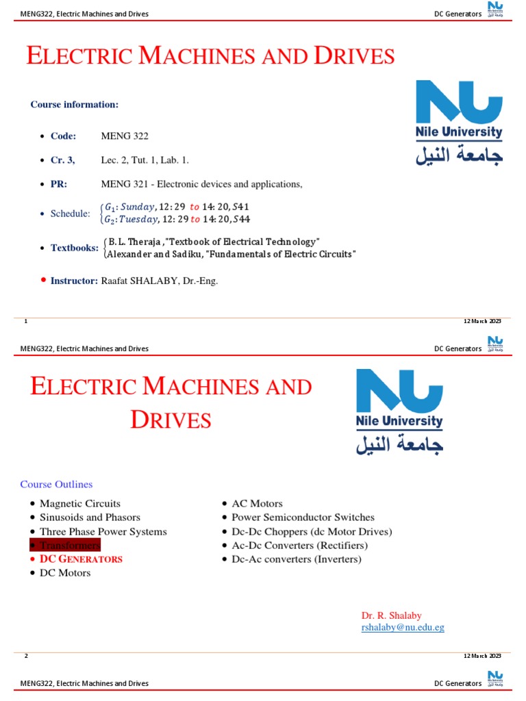 Lecture - 04 - (1 Week) - DC - Generator | PDF | Electric Generator | Physical Quantities