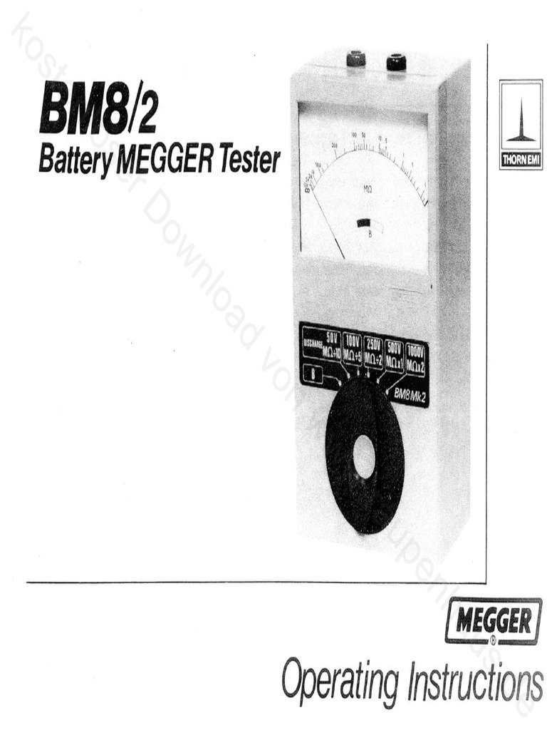 MEGGER - BM8 MK2 Battery Tester | PDF