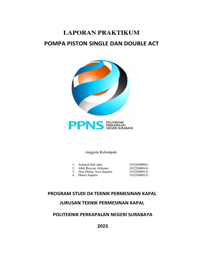 Laporan Pompa Piston Kel 6 | PDF