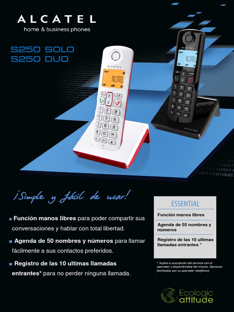 Alcatel Phones s250 Caracteristicas SP | PDF | Informática | Electrónica