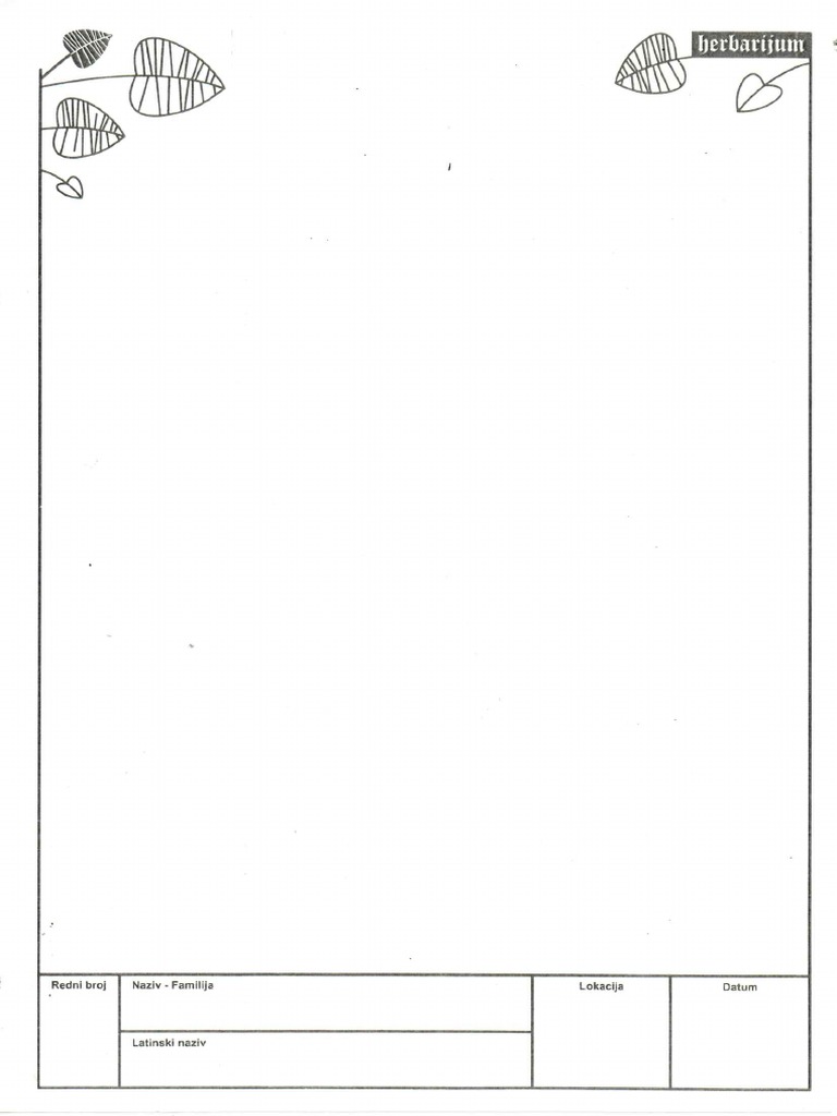 List Za Herbarijum | PDF