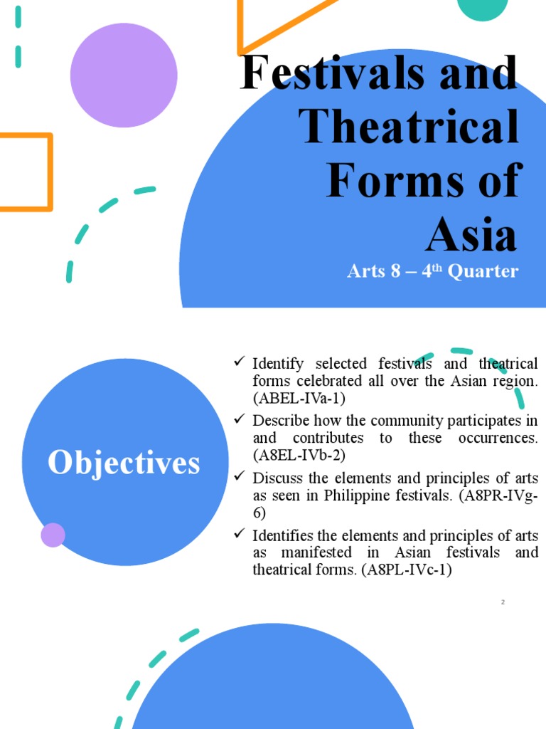 Arts 8 - Q4 - Festivals and Theatrical Forms of Asia | PDF