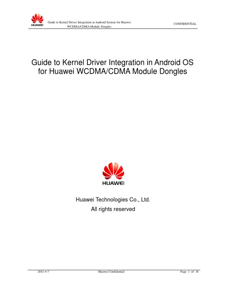 Guide To Kernel Driver Integration in Android OS For Huawei WCDMA or ...