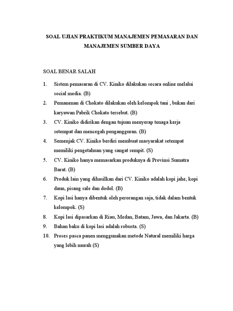 Soal Uap MSD Dan MP | PDF