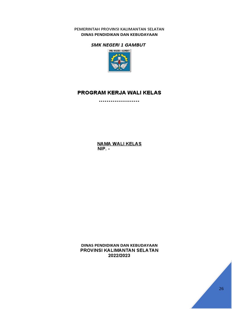 Program Wali Kelas SMKN 1 Gambut | PDF