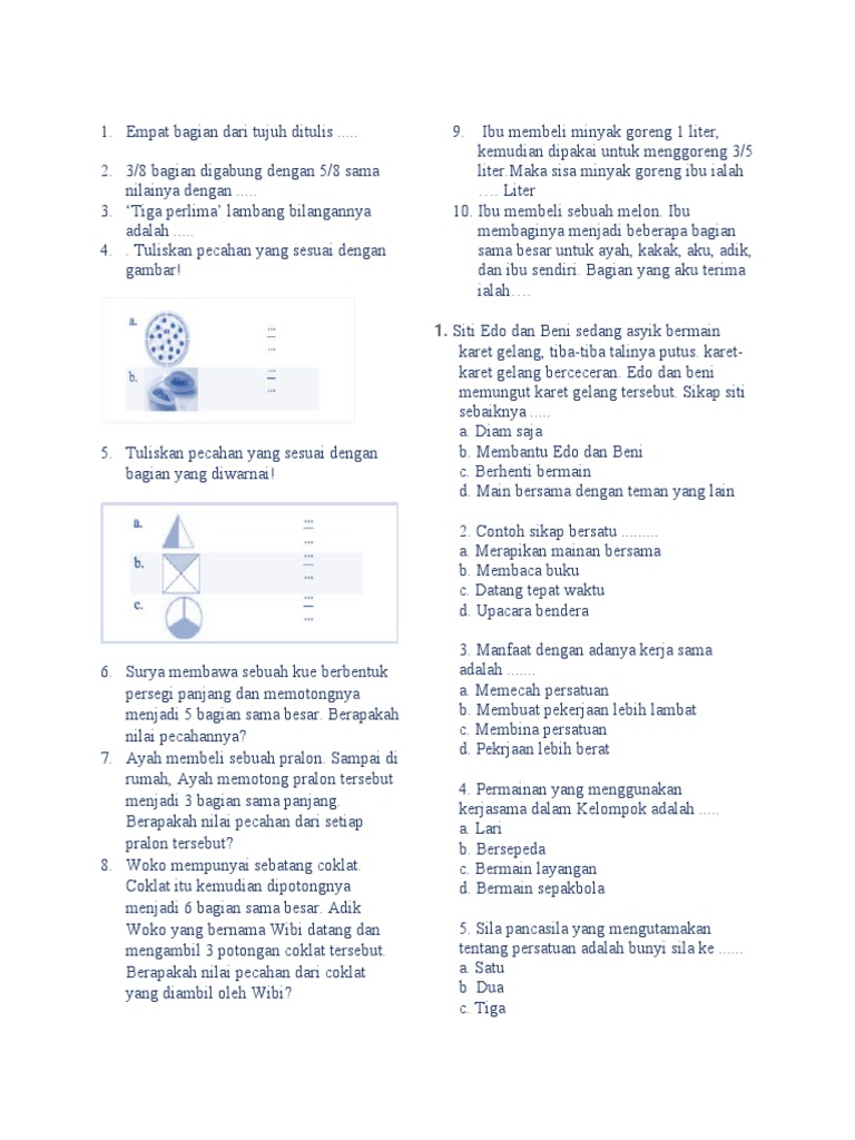 Latihan Kelas 3 Ok | PDF
