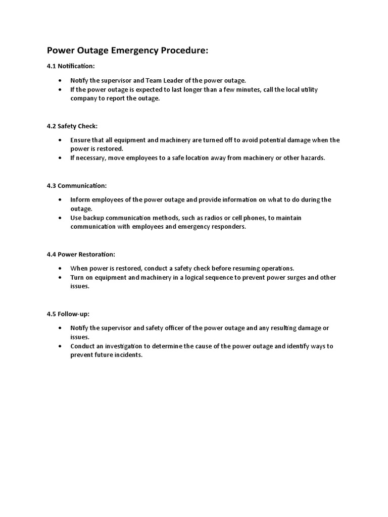 Emergency Power Off Procedures | PDF | Technology & Engineering