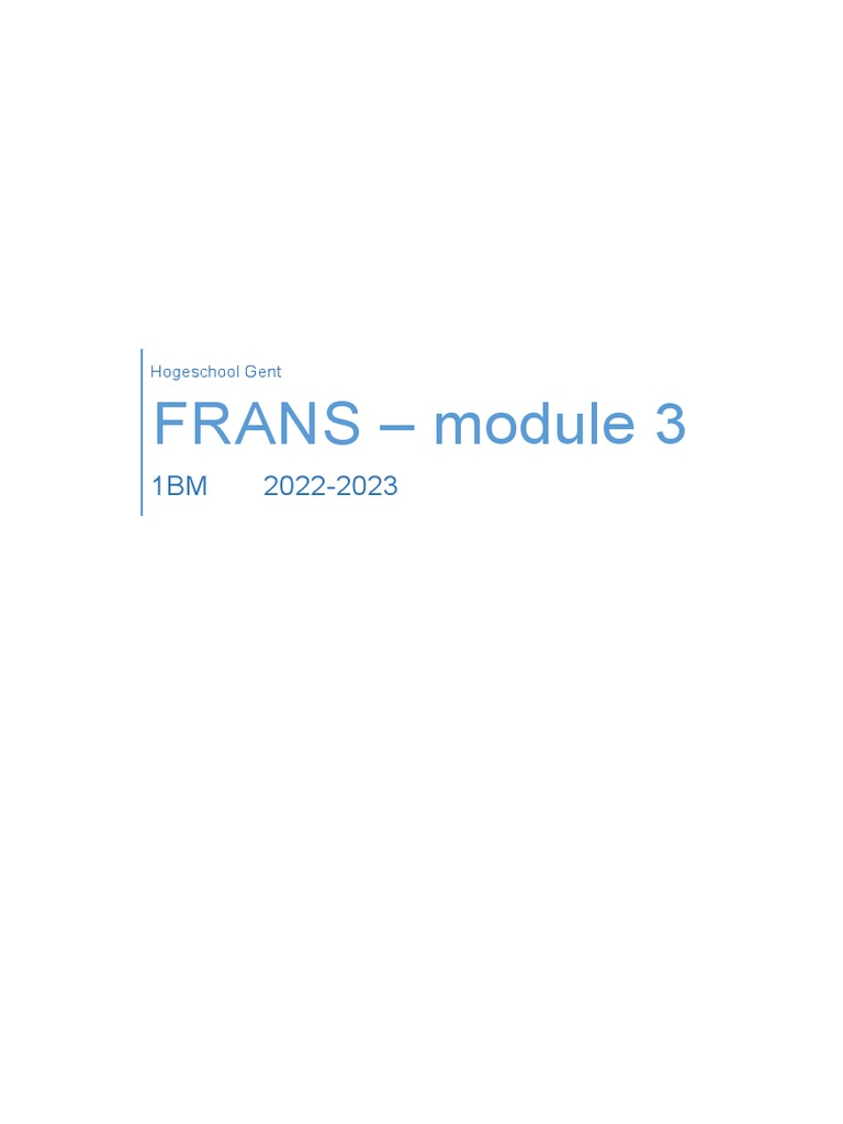 Syllabus Module 3 22-23 | PDF | Nourritures | Développement durable