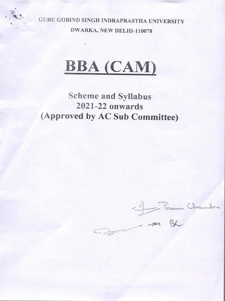 Bba (Cam) | PDF