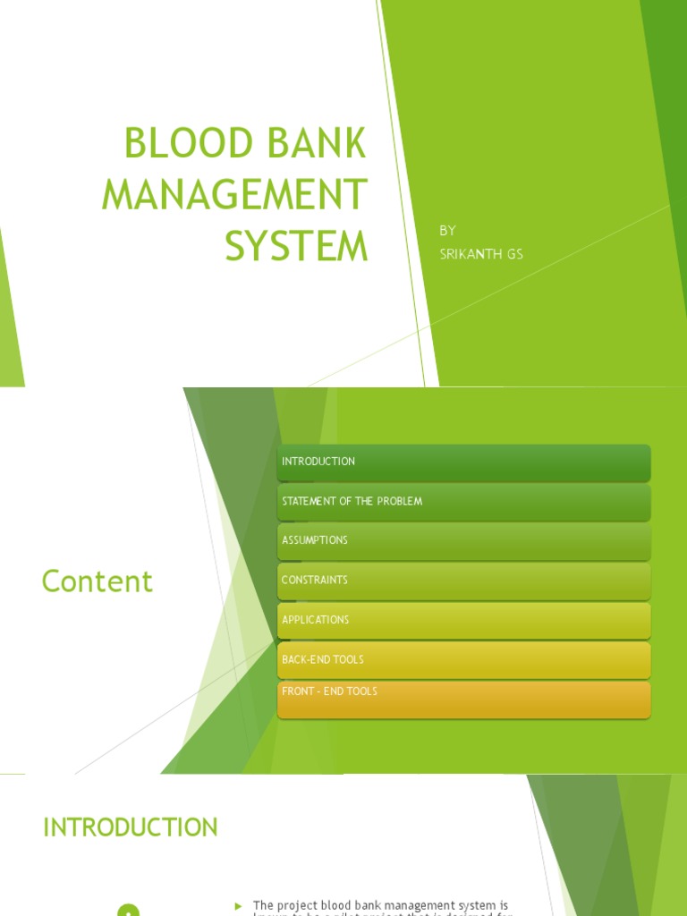Blood Bank Management System Overview | PDF | Blood Donation | User ...