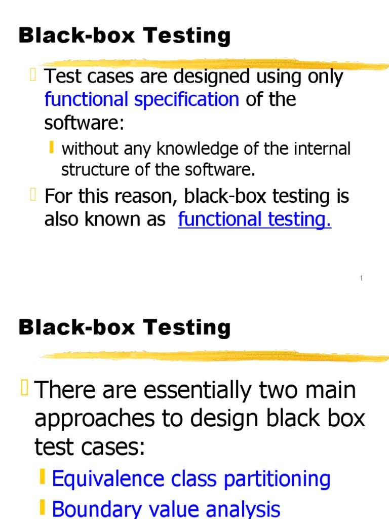 5.black Box Testing and Levels of Testing | PDF | Software Testing ...
