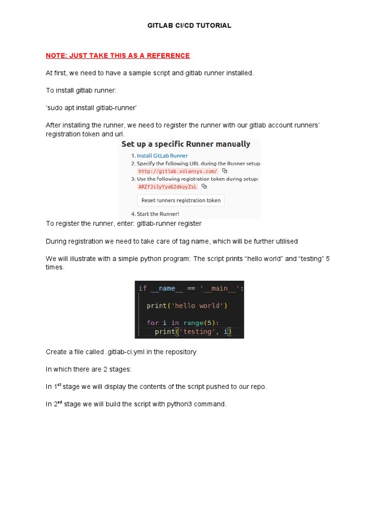 Git Ci CD Tutorial | PDF