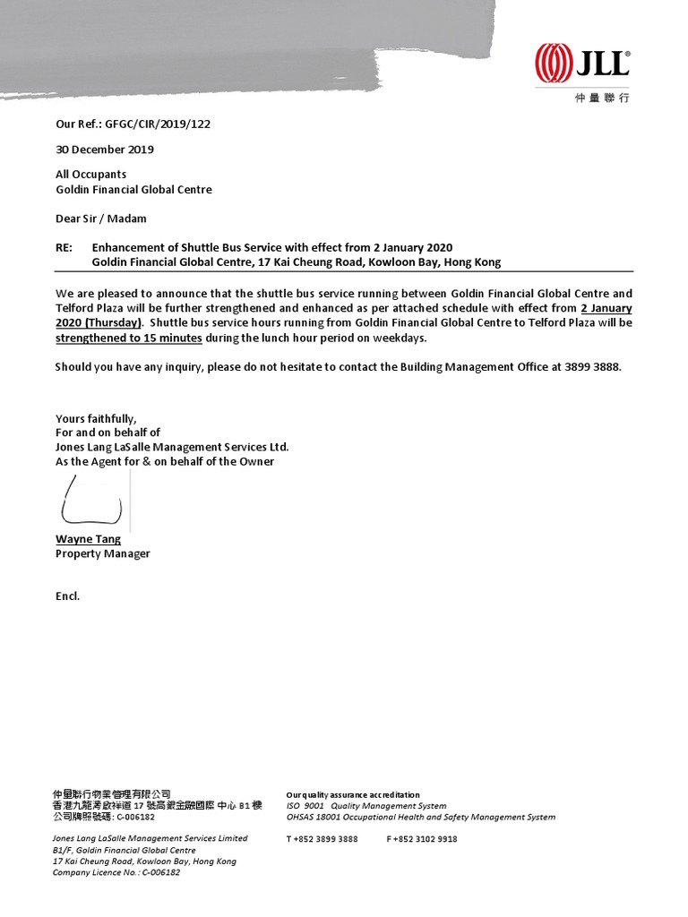 Shuttle Bus Service - Kowloon Bay Line | PDF | Economies