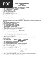 Class 6 Holiday Homework | PDF