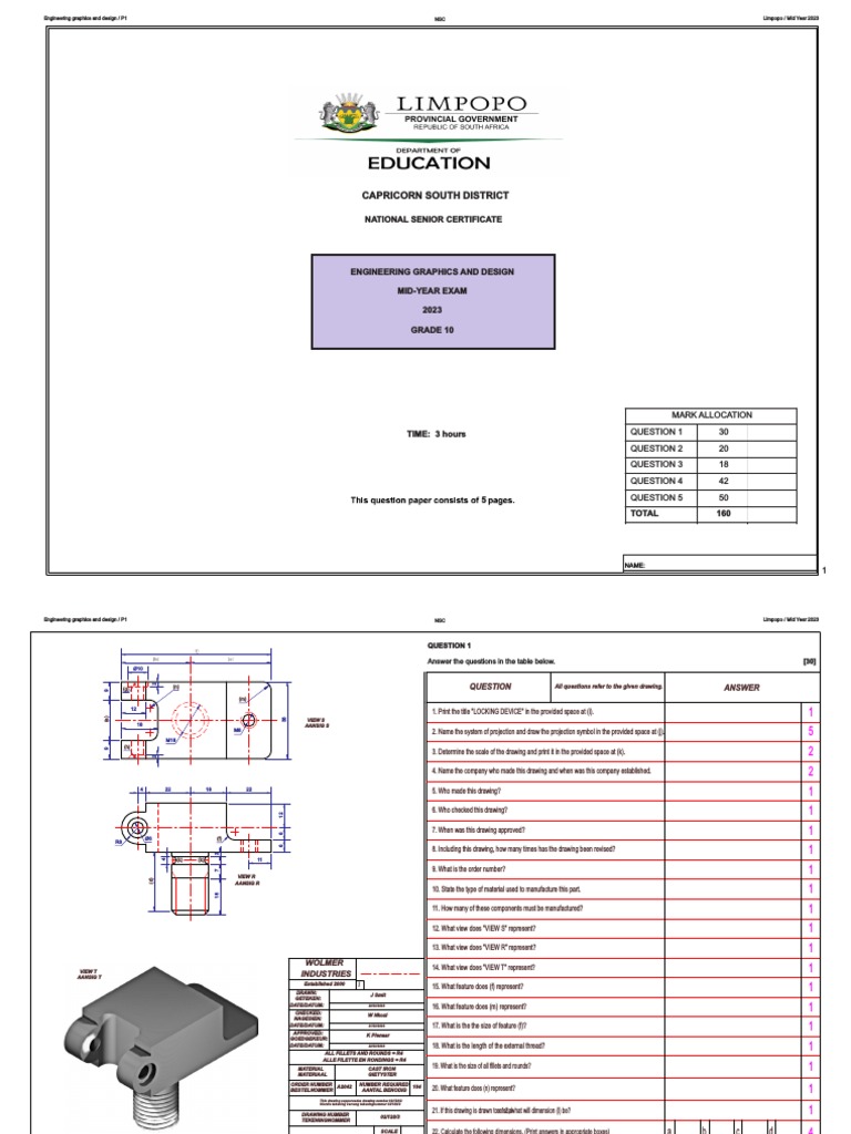 Egd Grade 10 Mid Year 2023 | PDF