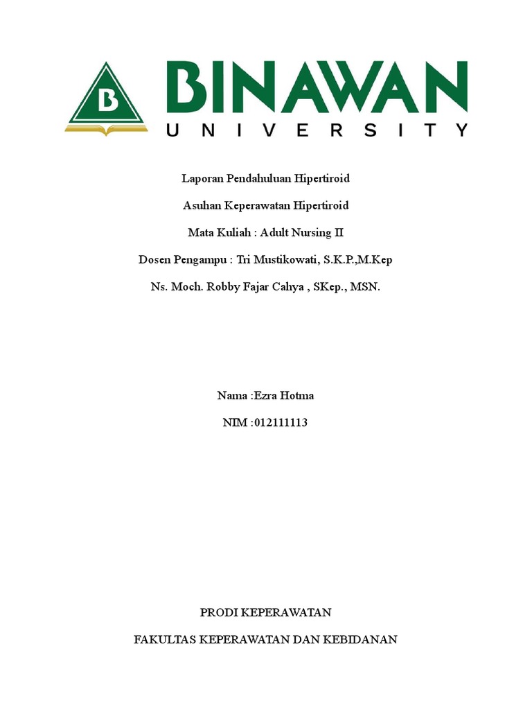 LP Askep Hipertiroid PDF Baru | PDF