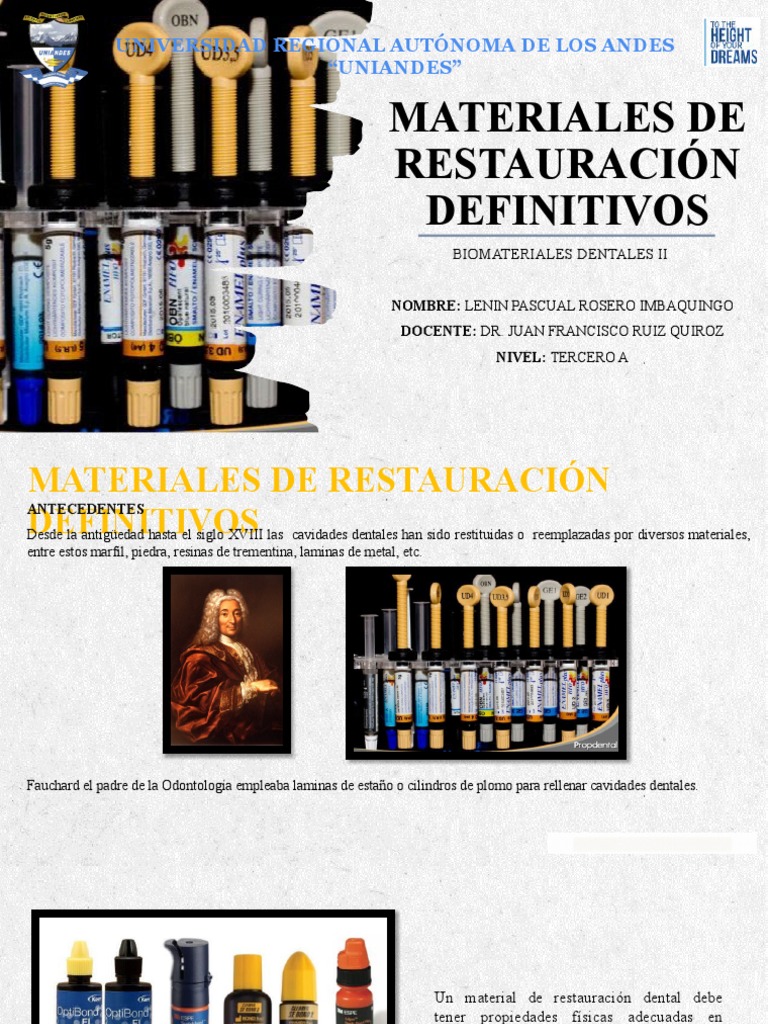 Materiales de Restauración Definitivos Capitulo 2,2 | PDF