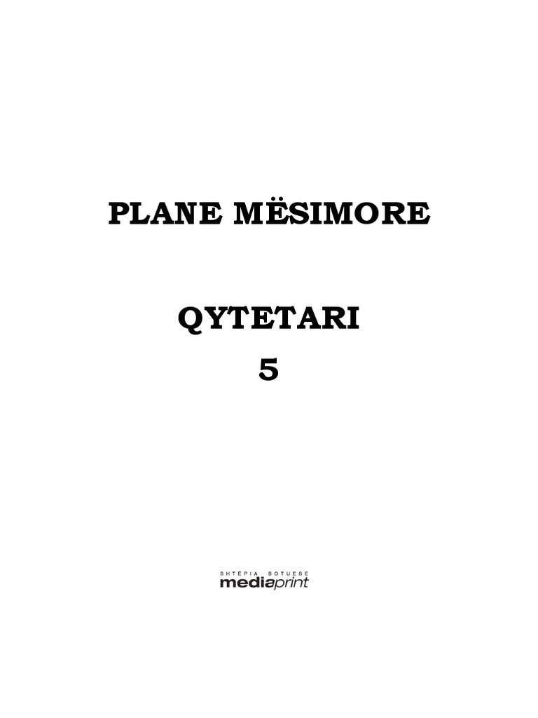1. Qytetari 5 plane mesimore 2022-2023 mediaprint | PDF