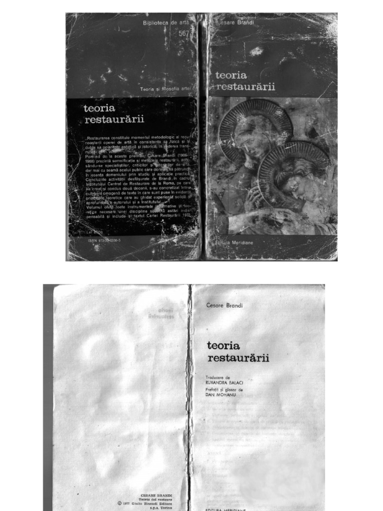 Cesare Brandi Teoria Restaurarii | PDF
