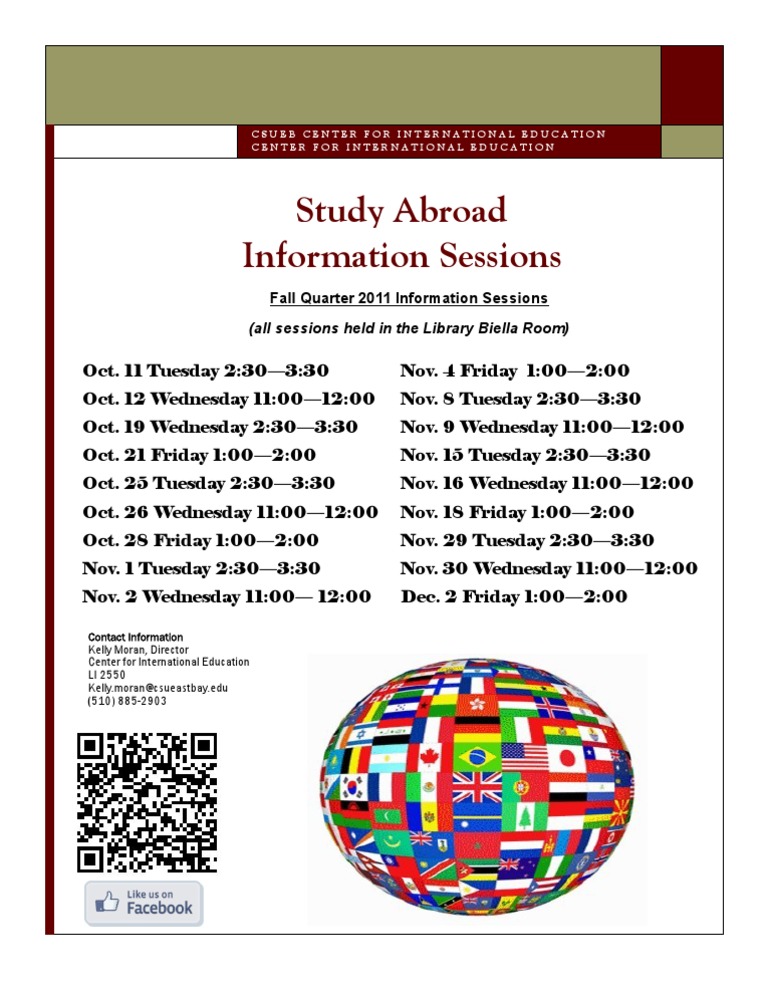 Information Session Flyer Draft 1 | PDF | Social Science | Foreign ...
