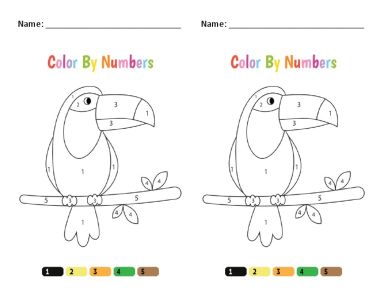 Color by Number (Bird) | PDF