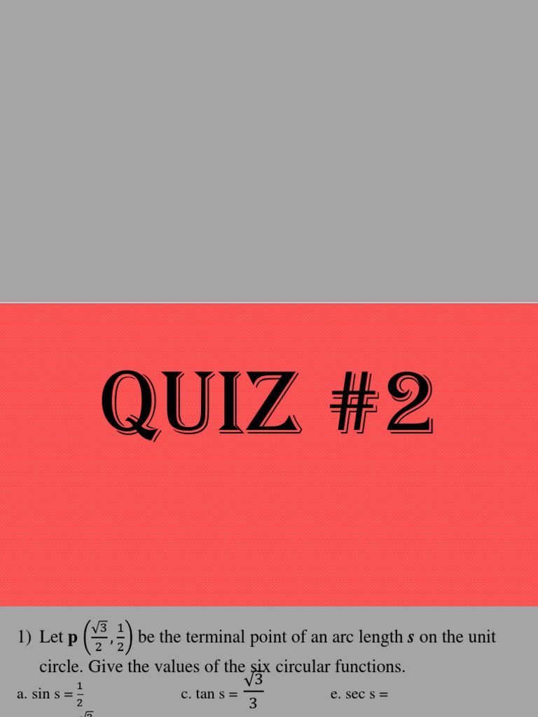 Week 7 8 Graph of The Six Circular Functions | PDF | Trigonometric ...