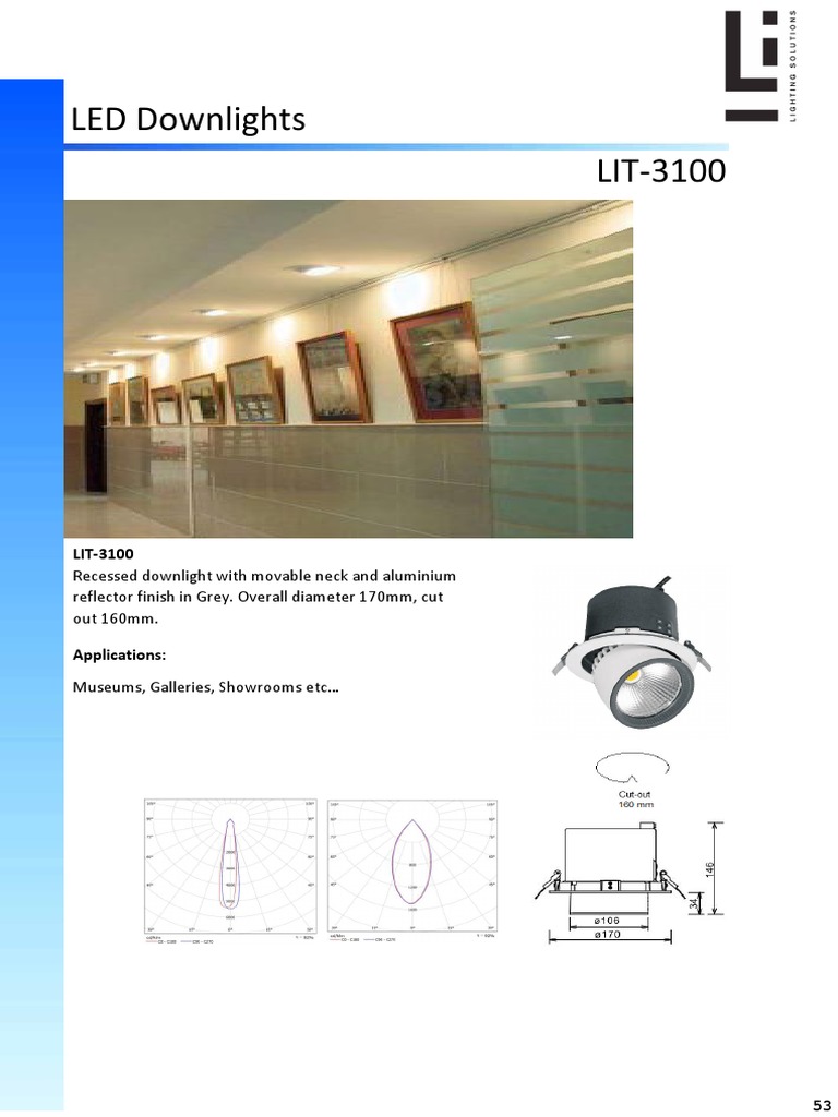 LED Downlights Specifications and Options | PDF | Materials Science ...