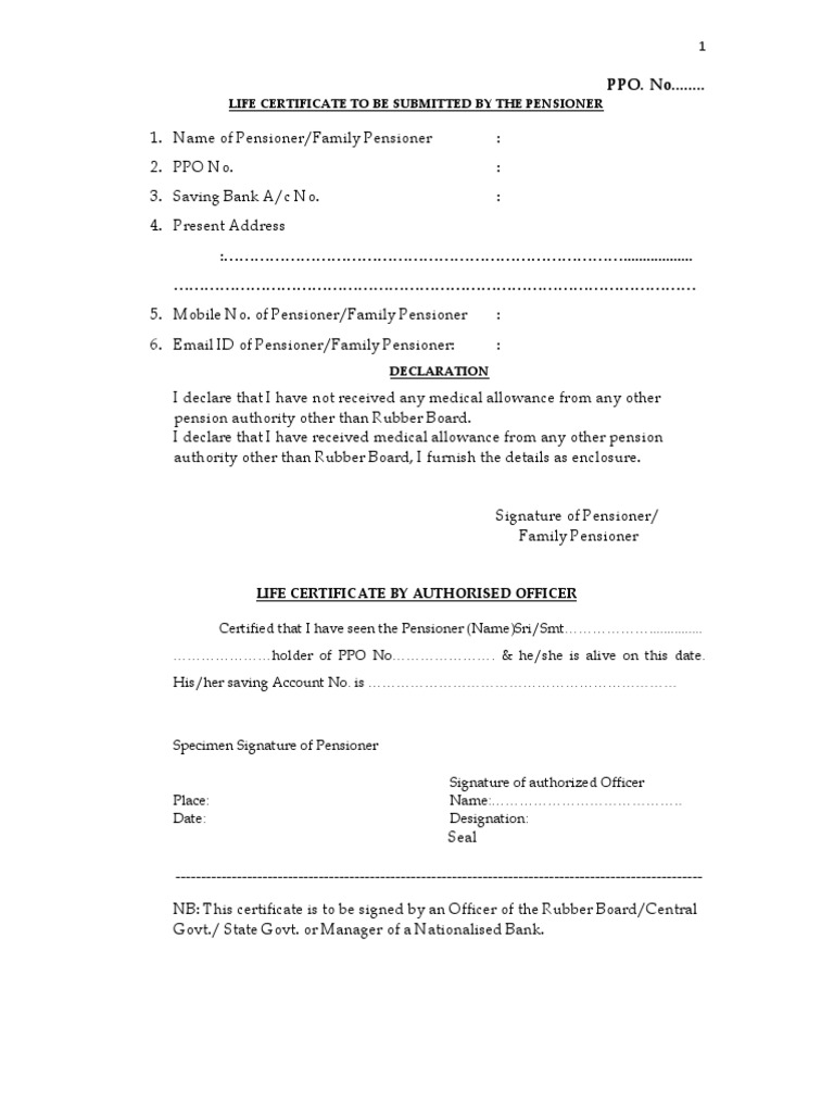Life Certificate - Service | PDF Life Certificate - Service | PDF