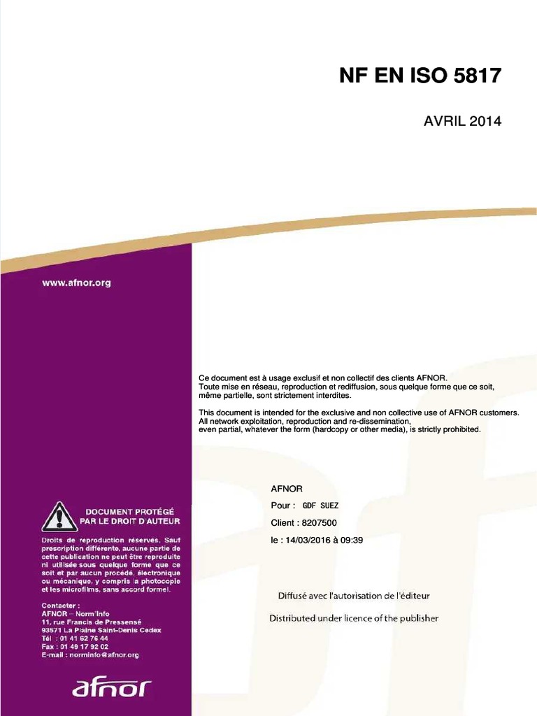 NF en Iso 5817 2014 Compress | PDF