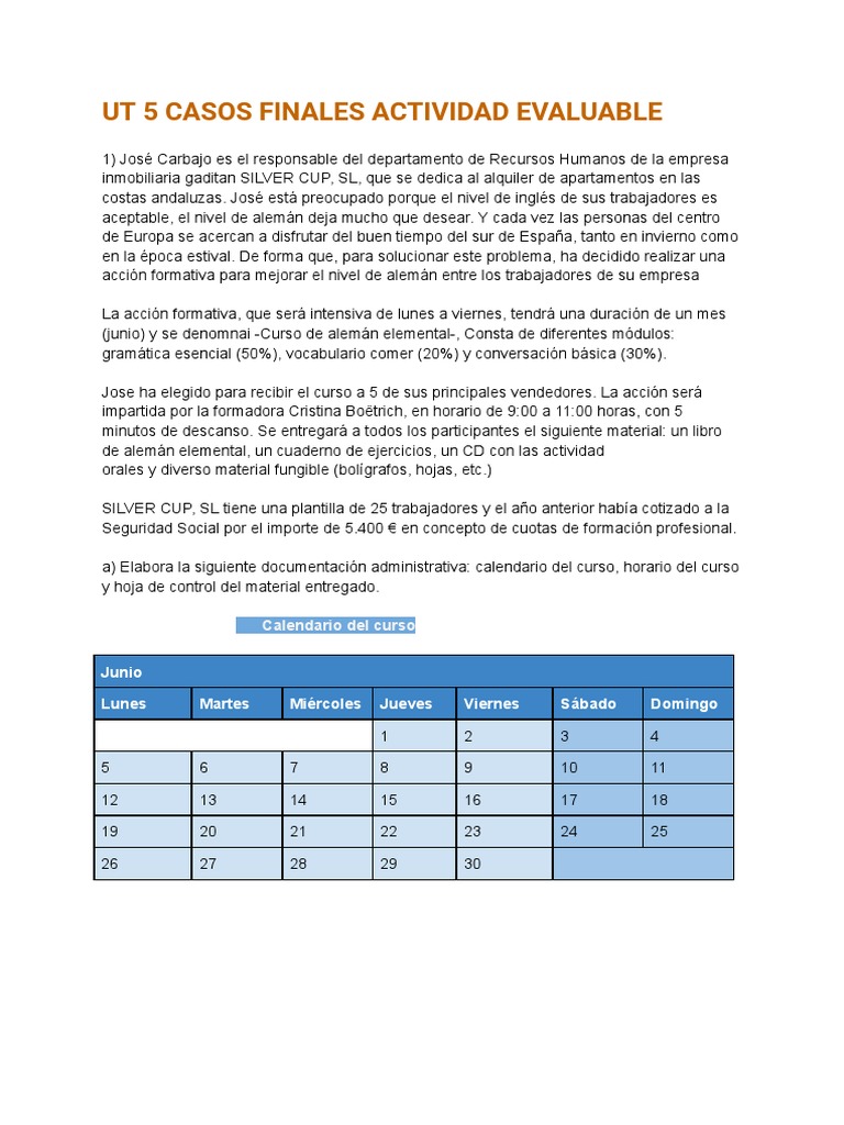 5 Casos Finales Actividad Evaluable | PDF