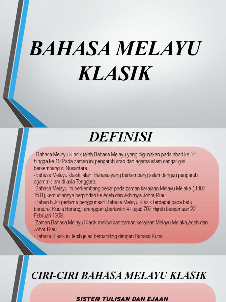 Bahasa Melayu Klasik | PDF