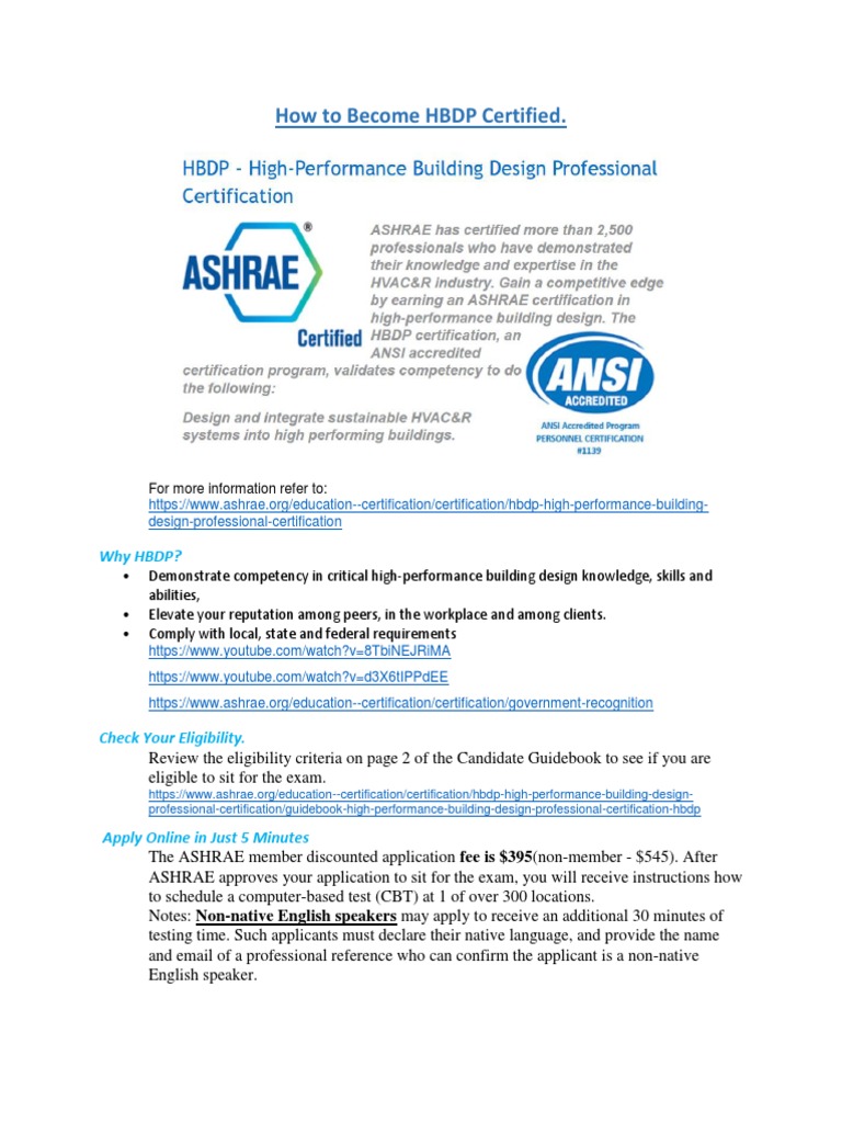 How To Become HBDP Certified | PDF | Green Building | Energy Conservation
