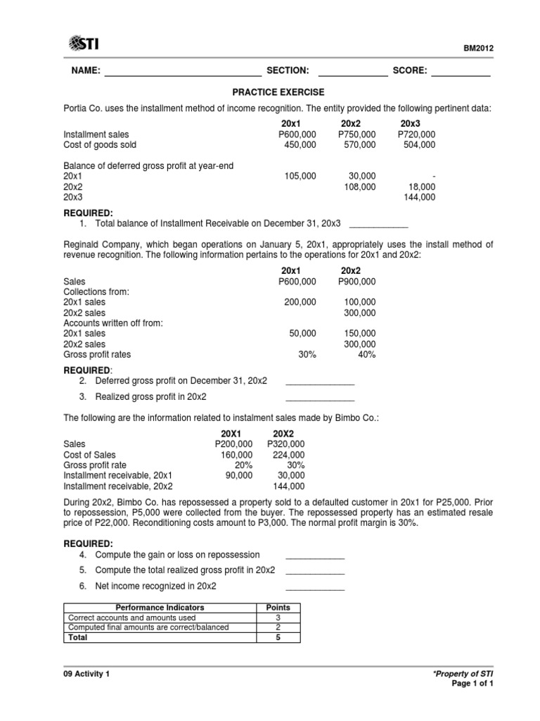 09 Activity 1 | PDF | Gross Income | Investing