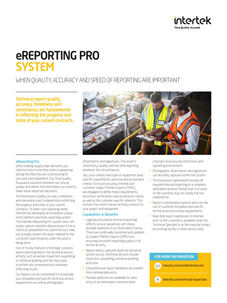 Fact Sheet Intertek EReporting Final | PDF