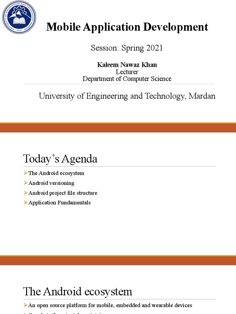 MAD Lecture # 03 | PDF | Android (Operating System) | Computer File