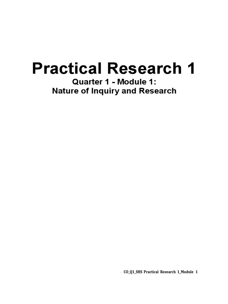 Practical Research 1 Module 1 | PDF | Data Analysis | Qualitative Research Practical Research 1 Module 1 | PDF | Data Analysis | Qualitative Research