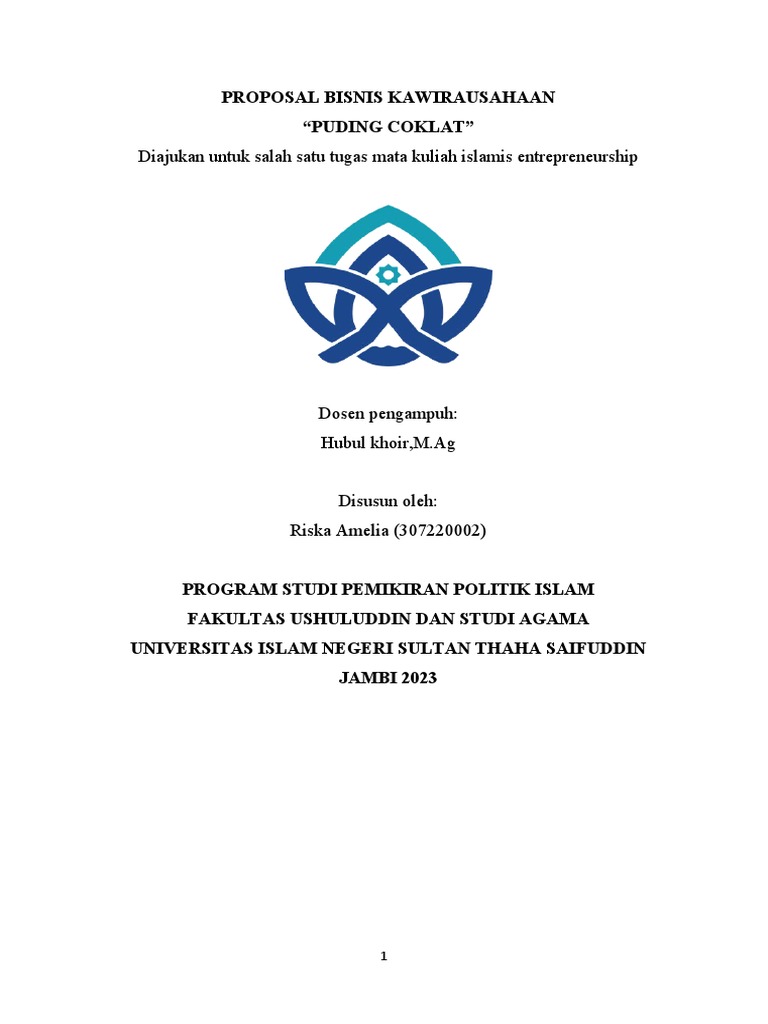 Proposal Islamic Entrepreneurship | PDF