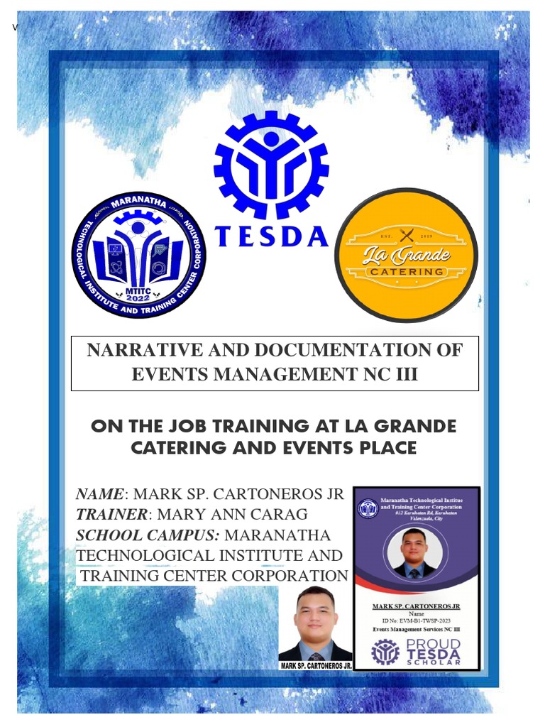 Narrative Report in Tesda | PDF