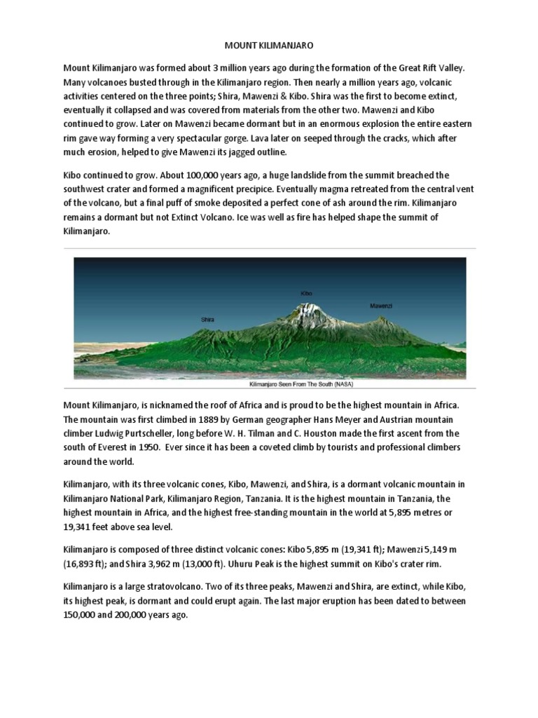 Mount Kilimanjaro | PDF | Earth Sciences | Physical Geography