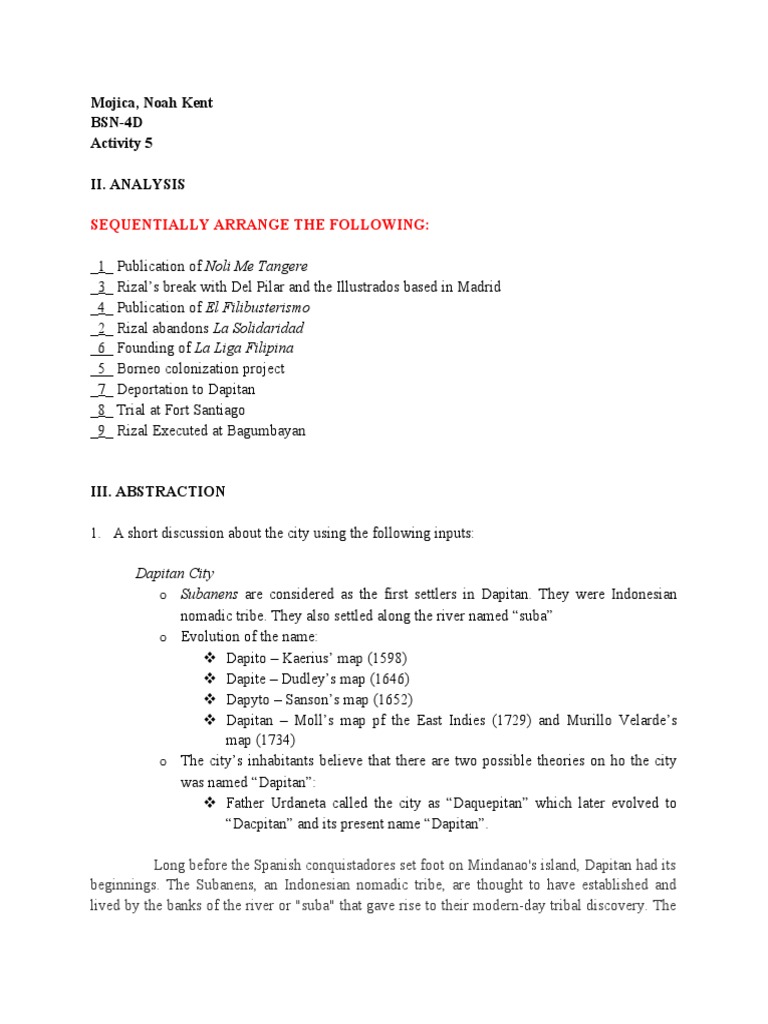 HIST ACT 5 Mojica Noah Kent | PDF | Philippines