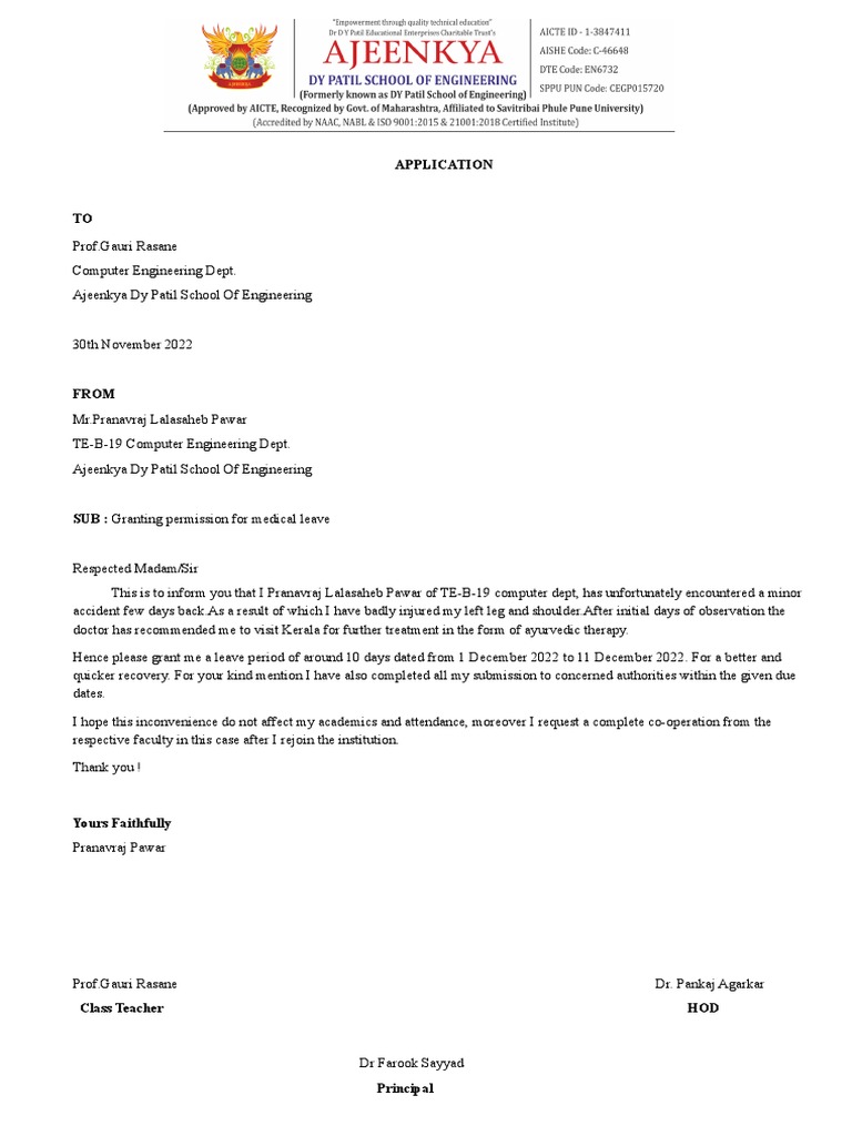 Application Letter | PDF