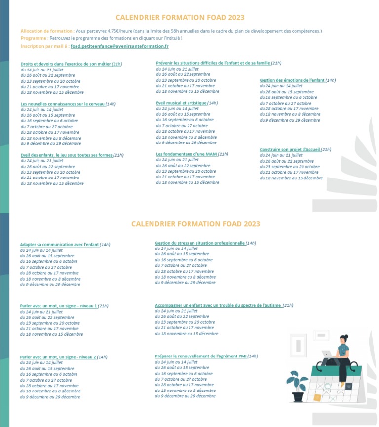 Formations FOAD 2023 Petite Enfance | PDF | Art