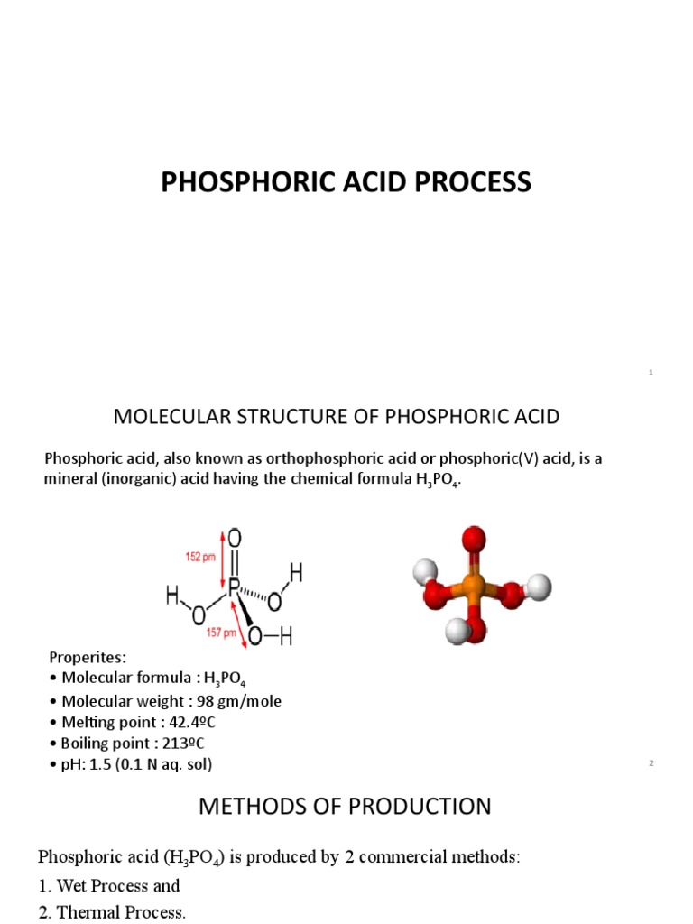 Phosphoric Acid Production Methods | PDF | Acid | Phosphoric Acid