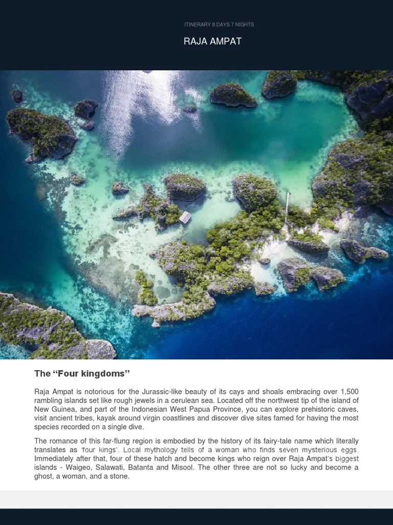 MAGIA ITINERARY RAJA AMPAT 8D7N - Agent. | PDF | Sea