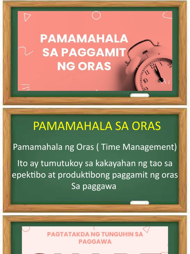 Aralin 4 Paggamit NG Oras | PDF