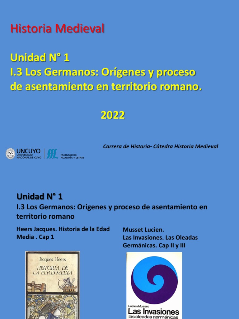1.3 A Los Germanos Origenes y Asentamiento - Presencial 2022 | PDF ...